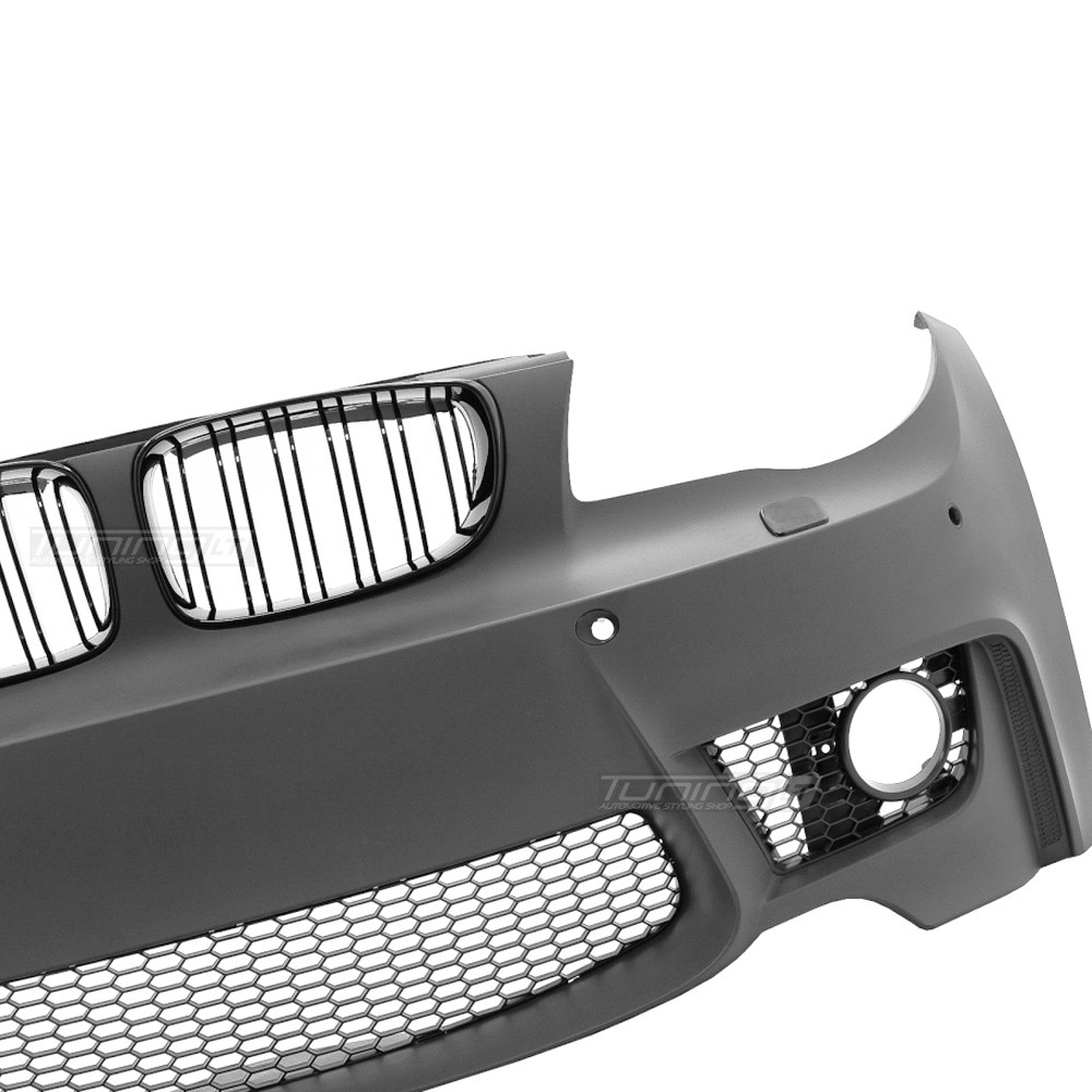 For BMW E81 / E82 / E87 / E88 1M-style Front Bumper, with PDC holes