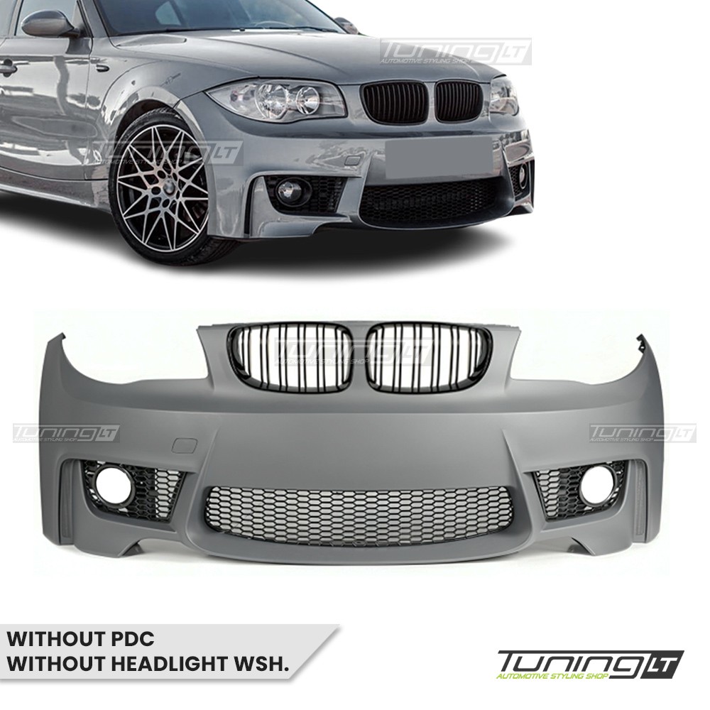 For BMW E81 / E82 / E87 / E88 1M-style front bumper