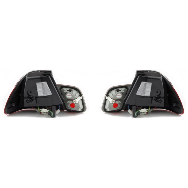 For BMW E46 pre-facelift sedan LED Tail Lights set, clear + red