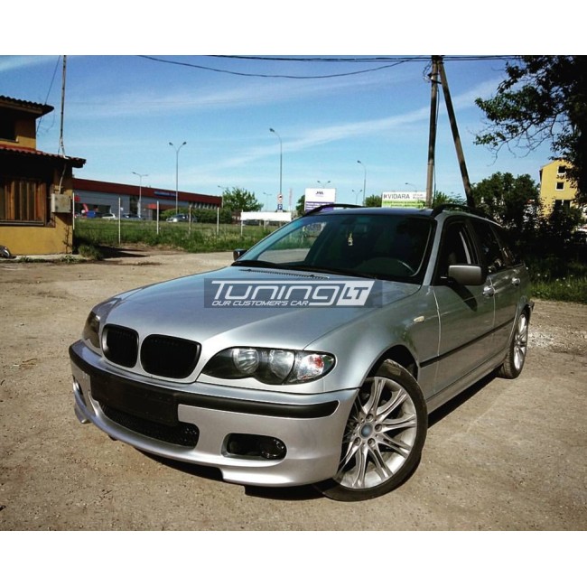 For BMW E46 M-Tech 2 Front Bumper with smoked fog lights