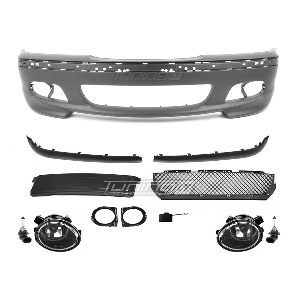 For BMW E46 M-Tech 2 Front Bumper with clear fog lights