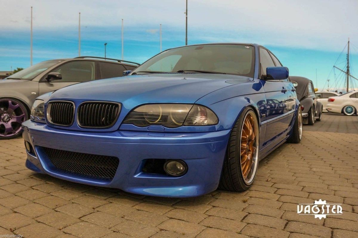 BMW E46 Priekinis M3 style Bamperis su skaidriais priešrūkiniais
