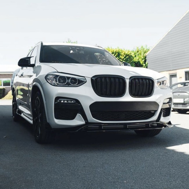 For BMW X3 G01, X4 G02 Front Splitter / Spoiler, glossy black