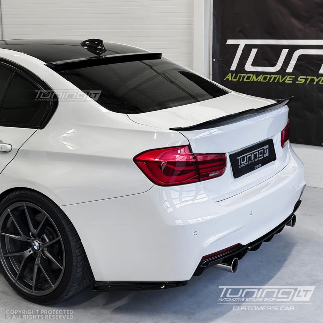 For BMW F30 sedan Roof Spoiler, glossy black, AC-style wing