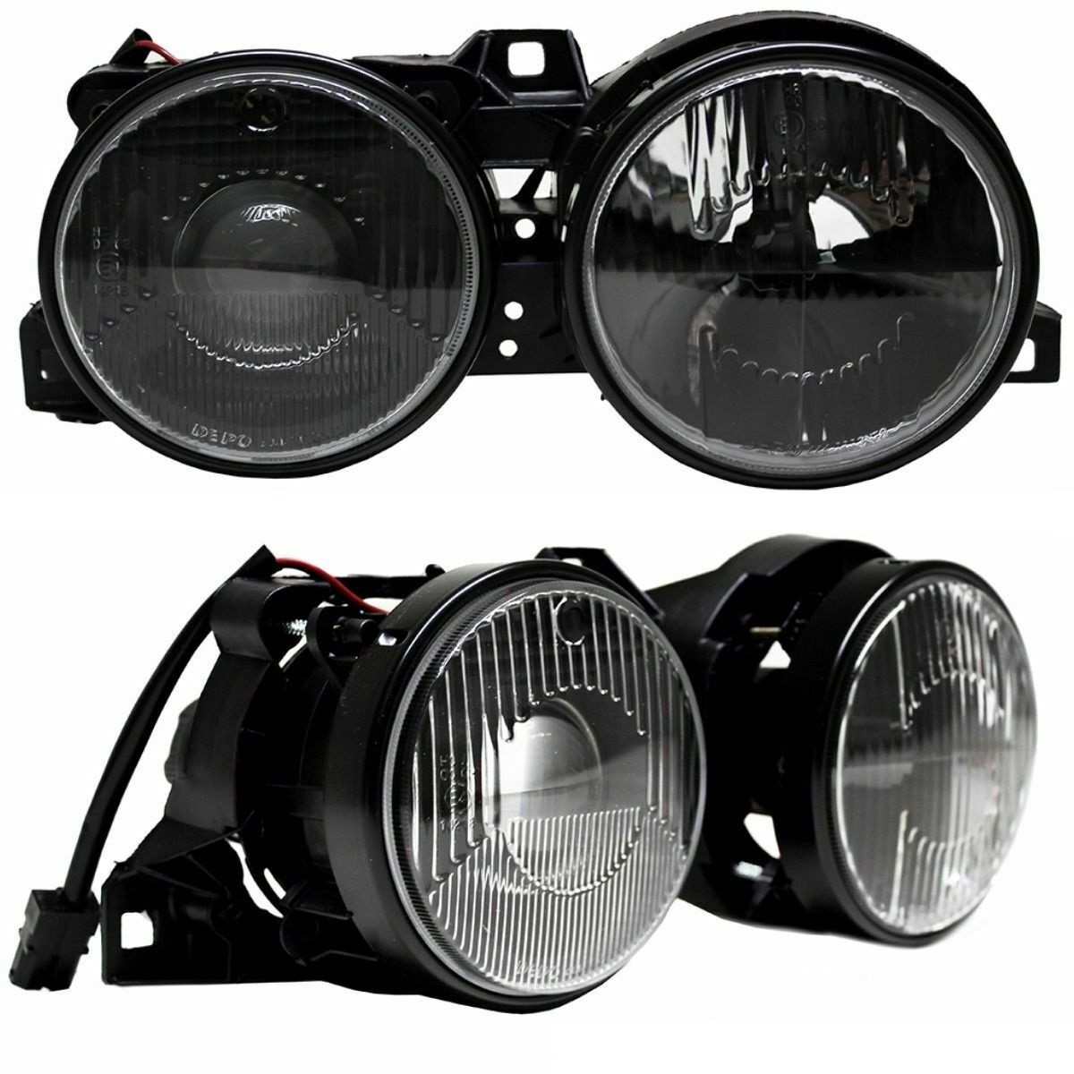 For BMW E30 headlights with lenses, smoked
